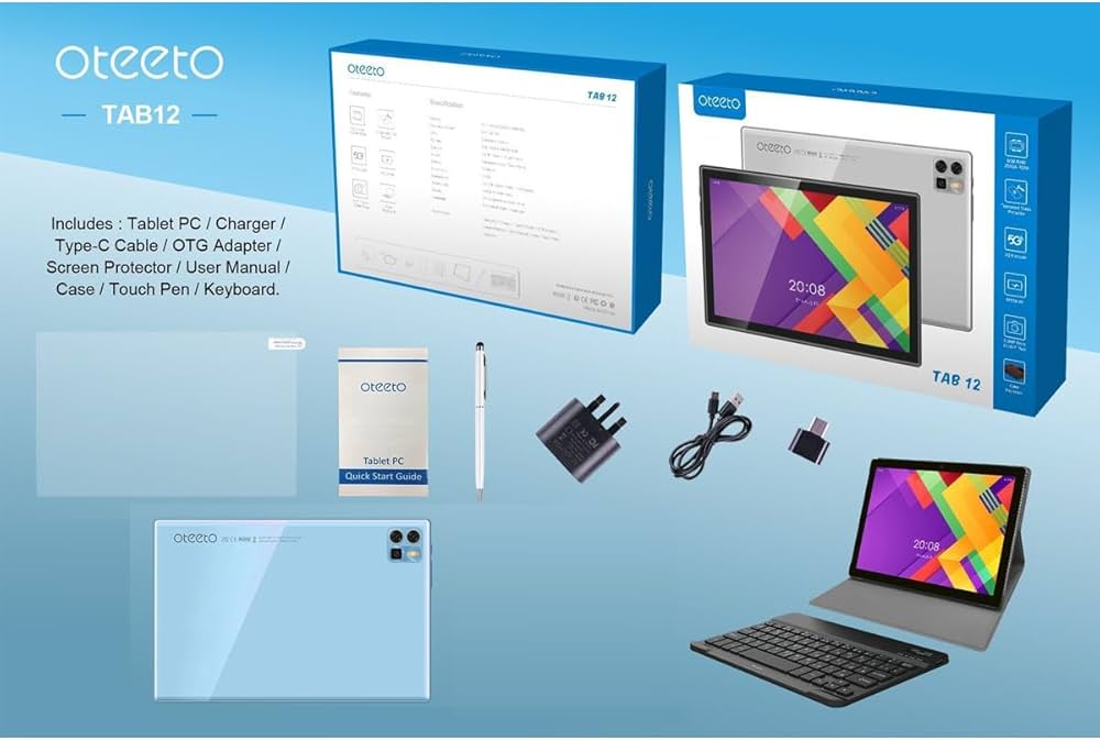 OTEETO TAB 12 PRO 8GB RAM 512GB ROM 5G BLUE