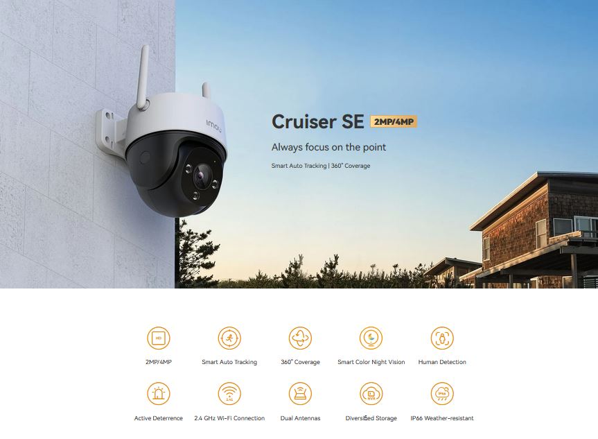 IMOU Cruiser 360 SE+4MP Outdoor Camera IPC-S41FE